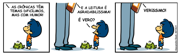 Após a leitura da tirinha apresentada a seguir, leia as a... - Gran ...