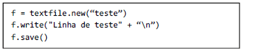 Assinale o código Python que cria um novo arquivo, conten... - Gran ...